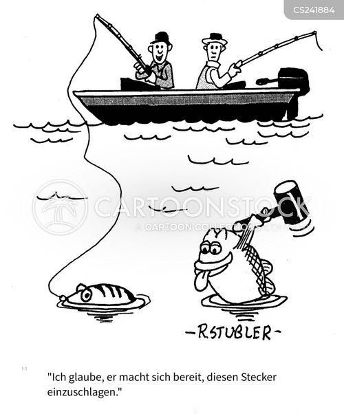 Cartoons und Karikaturen mit Fisch-humor