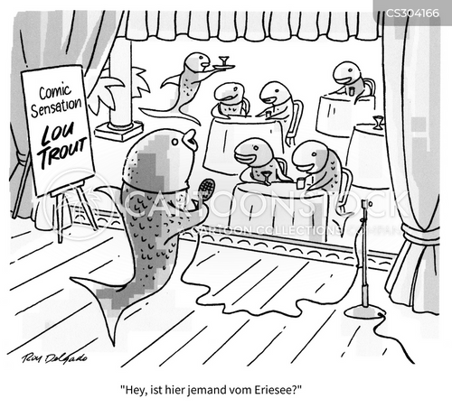 Cartoons und Karikaturen mit Stand-up-act