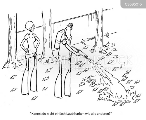 Cartoons und Karikaturen mit Flammenwerfer