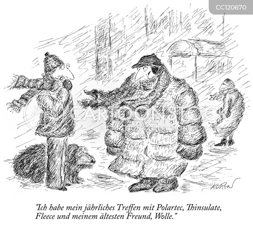 Cartoons und Karikaturen mit Wärme