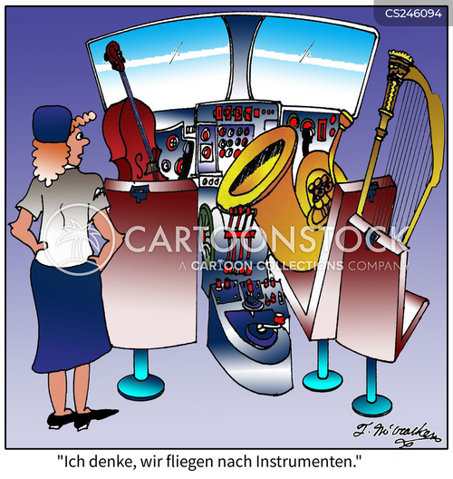 Cartoons und Karikaturen mit Traditionelle Instrumente