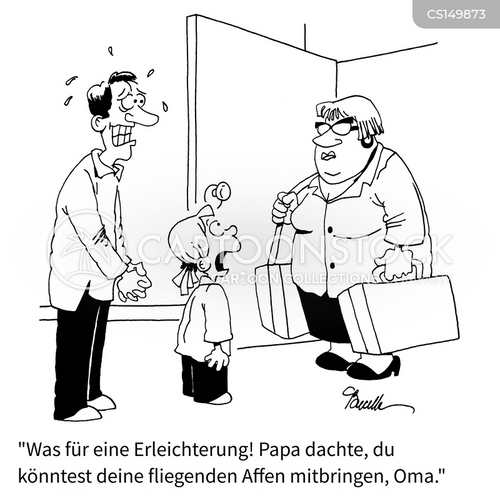 Cartoons und Karikaturen mit Affen