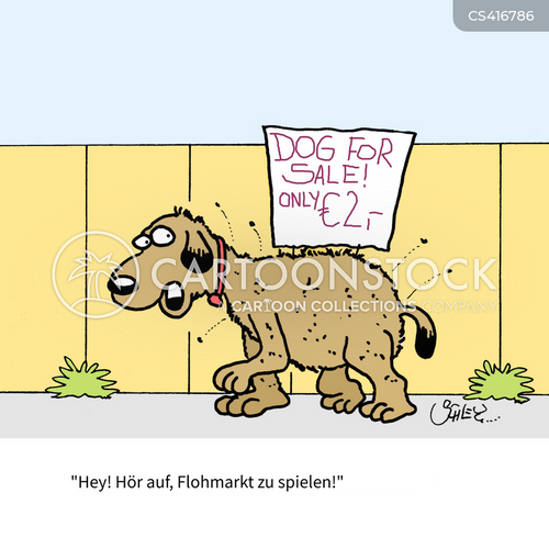 Cartoons und Karikaturen mit Flohmarkt