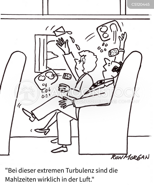 Cartoons und Karikaturen mit Flugmahlzeit