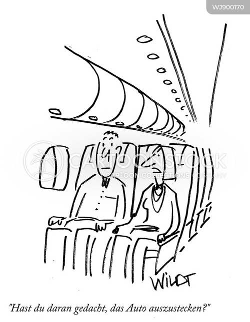 Cartoons und Karikaturen mit Elektroauto