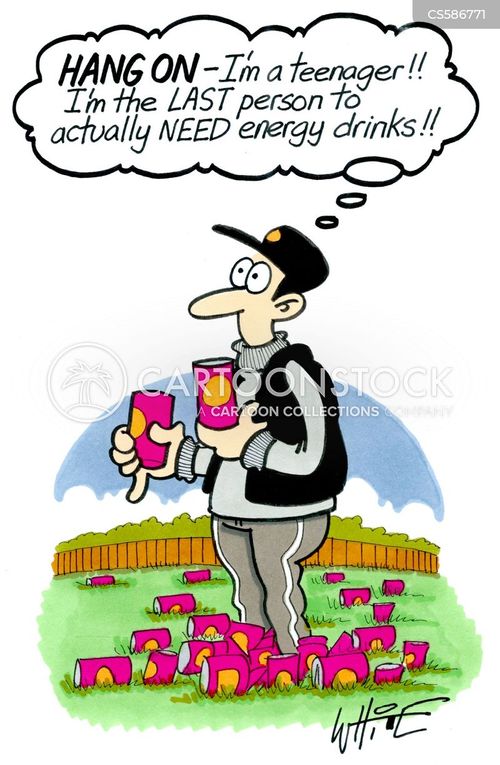 Energy Drink Addict Cartoons and Comics - funny pictures from CartoonStock
