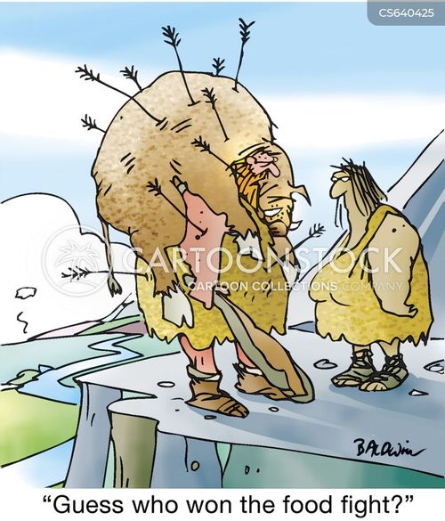 Food Fight Cartoons and Comics - funny pictures from CartoonStock