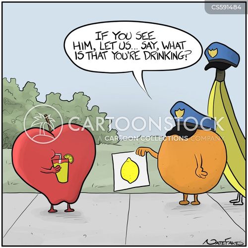 Fruit Police Cartoons and Comics - funny pictures from CartoonStock