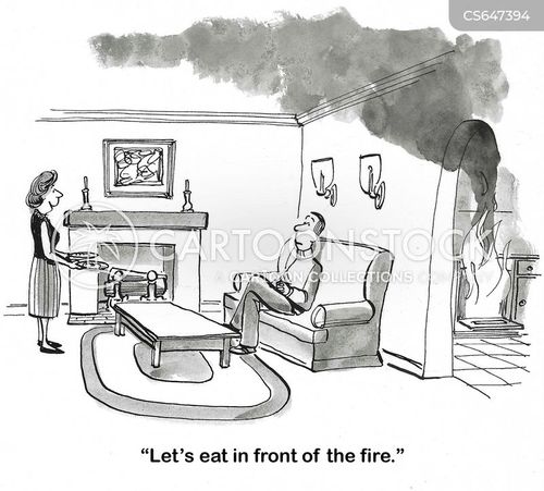 Kitchen Fire Cartoons and Comics - funny pictures from CartoonStock