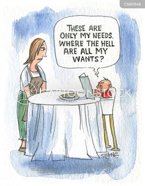 Wants Vs Needs Cartoons and Comics - funny pictures from CartoonStock