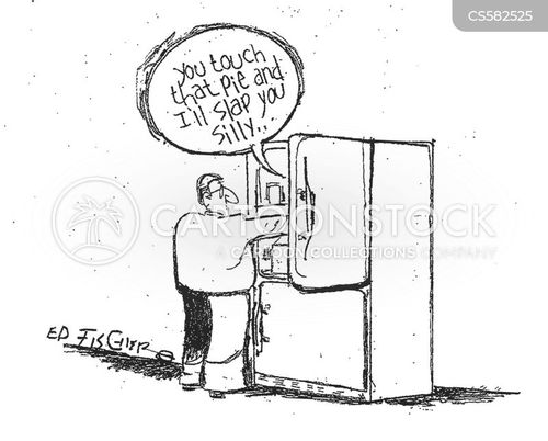 Raid The Fridge Cartoons and Comics - funny pictures from CartoonStock