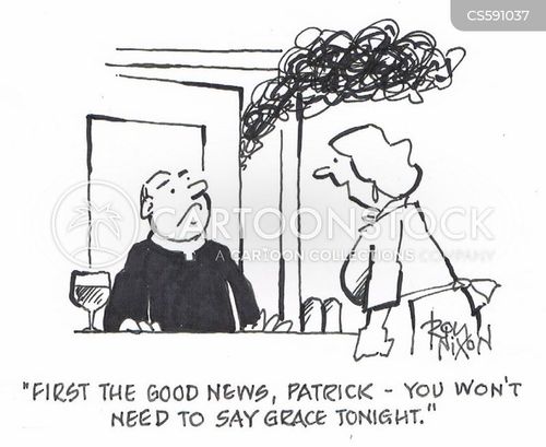 Say Grace Cartoons and Comics - funny pictures from CartoonStock