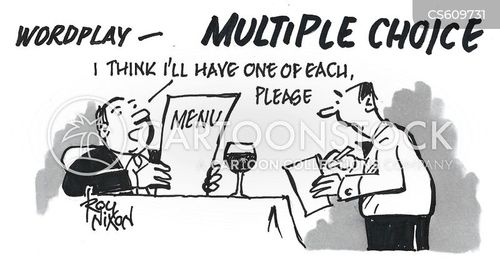 Menu Dilemma Cartoons and Comics - funny pictures from CartoonStock