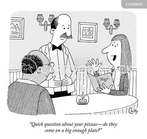 Pizza Size Cartoons and Comics - funny pictures from CartoonStock