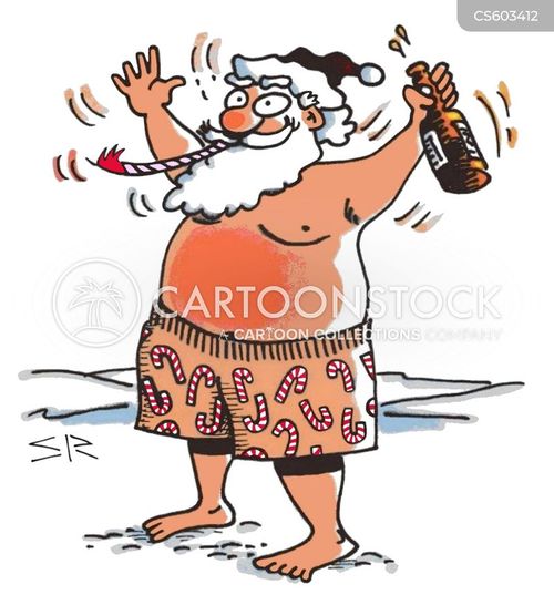 Santa Drinking Alcohol