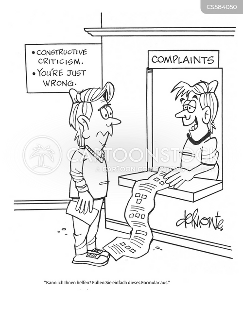 Cartoons und Karikaturen mit Formular