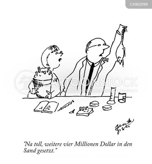 Cartoons und Karikaturen mit Wissenschaftliche Entdeckung