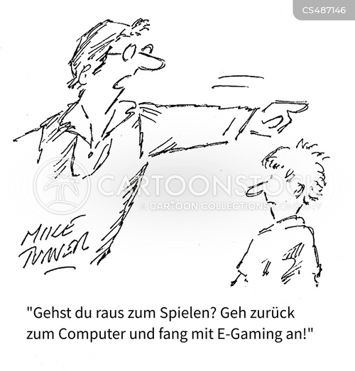 Cartoons und Karikaturen mit Gaming-champion