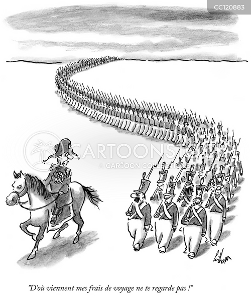 Dessins humoristique et caricaturés avec Officier Militaire