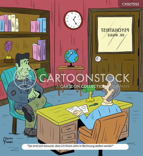 Cartoons und Karikaturen mit Psychiatrischer Humor