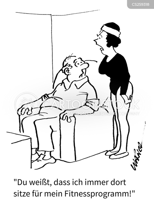 Cartoons und Karikaturen mit Aktives Sitzen