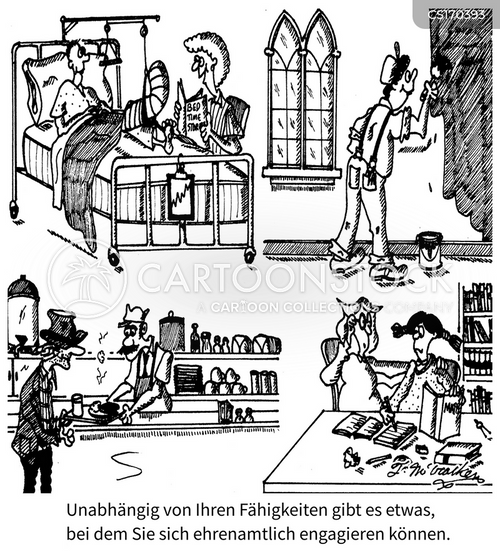 Cartoons und Karikaturen mit Ehrenamt