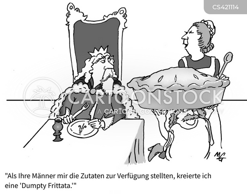 Cartoons und Karikaturen mit Frittata