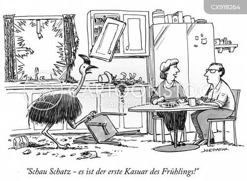 Cartoons und Karikaturen mit Frühling-zeit