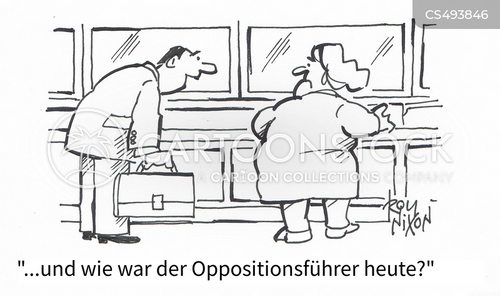 Cartoons und Karikaturen mit Opposition