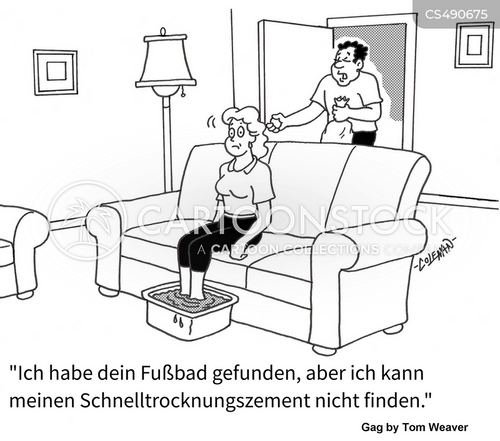 Cartoons und Karikaturen mit Fuß