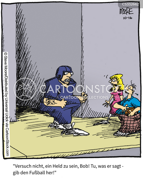 Cartoons und Karikaturen mit Fussballspieler