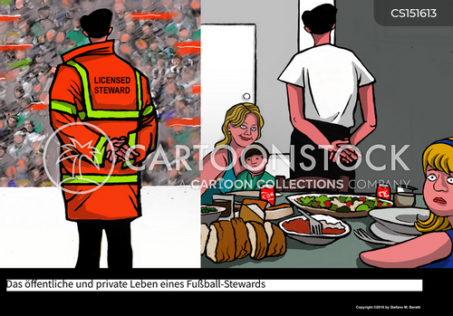 Cartoons und Karikaturen mit Steward