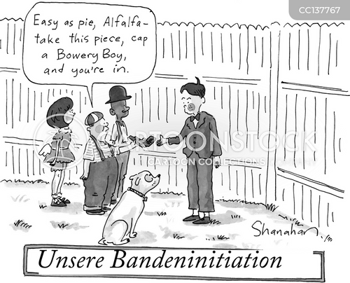 Cartoons und Karikaturen mit Bandenintervention