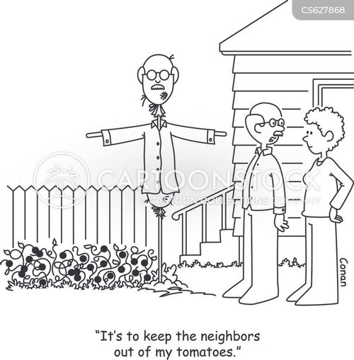 Keep Out Neighbors Cartoons and Comics - funny pictures from CartoonStock