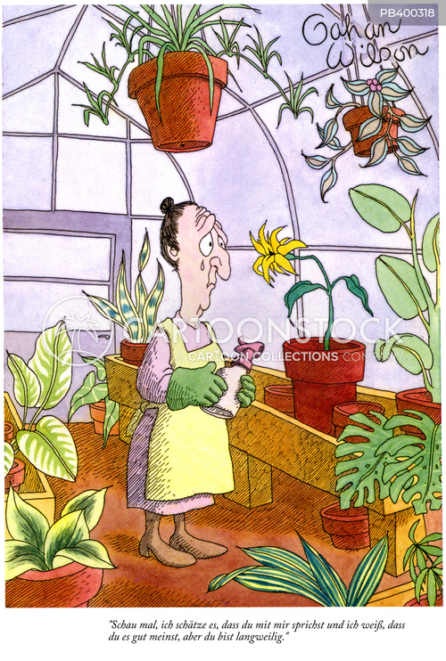 Cartoons und Karikaturen mit Schrebergarten