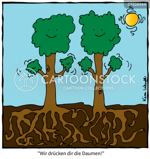 Cartoons und Karikaturen mit Wurzelung