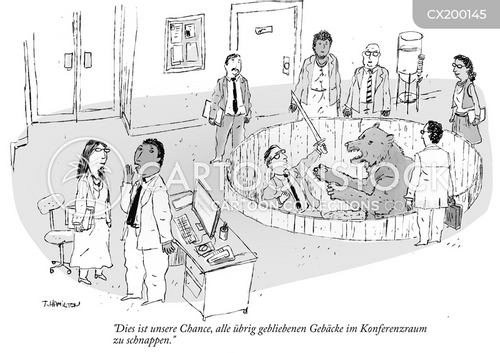 Cartoons und Karikaturen mit Kaffeepause