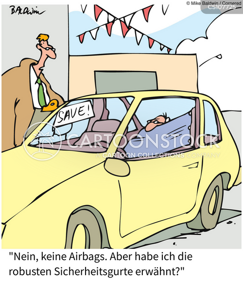 Cartoons und Karikaturen mit Air-bags