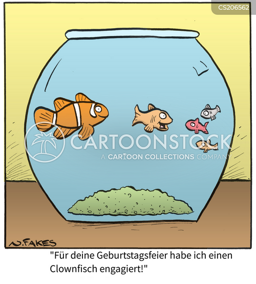 Cartoons und Karikaturen mit Komischer Fisch