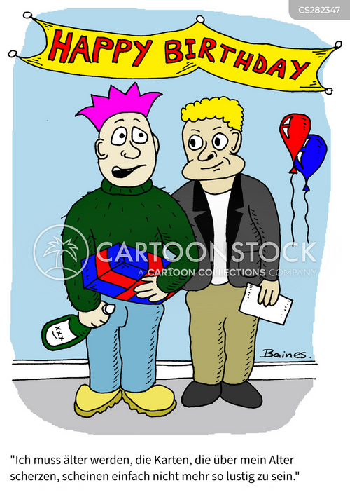 Cartoons und Karikaturen mit Humor Über Das Alter