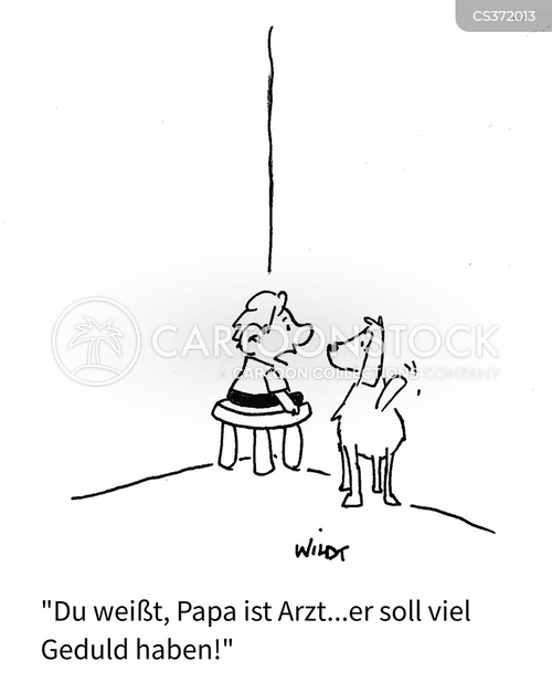 Cartoons und Karikaturen mit Geduld