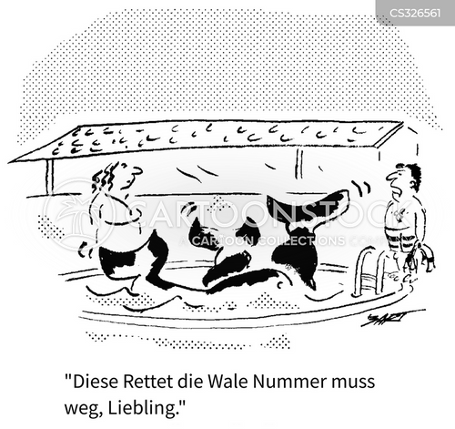 Cartoons und Karikaturen mit Das Retten Der Wale