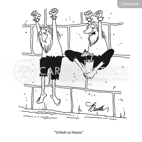 Cartoons und Karikaturen mit Stay-cations