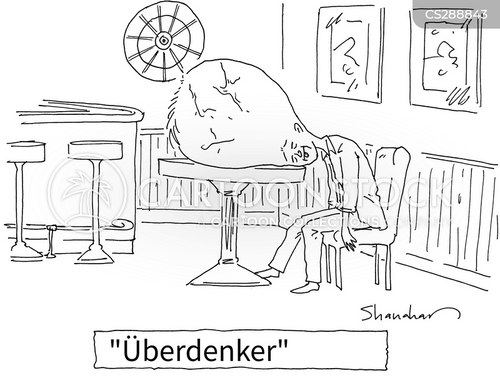 Cartoons und Karikaturen mit Denker
