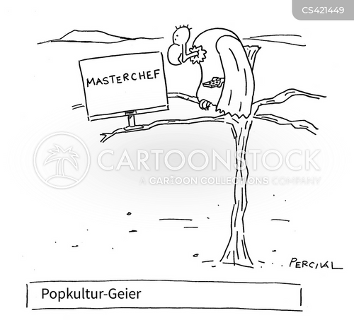 Cartoons und Karikaturen mit Geier