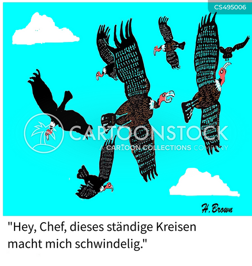 Cartoons und Karikaturen mit Schwindel
