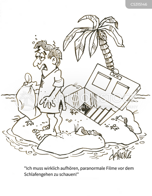 Cartoons und Karikaturen mit Einsame Insel