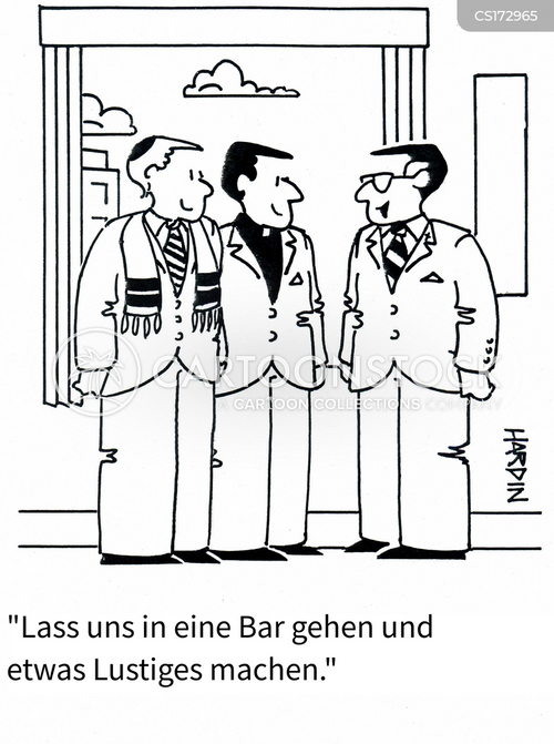 Cartoons und Karikaturen mit Barhumor
