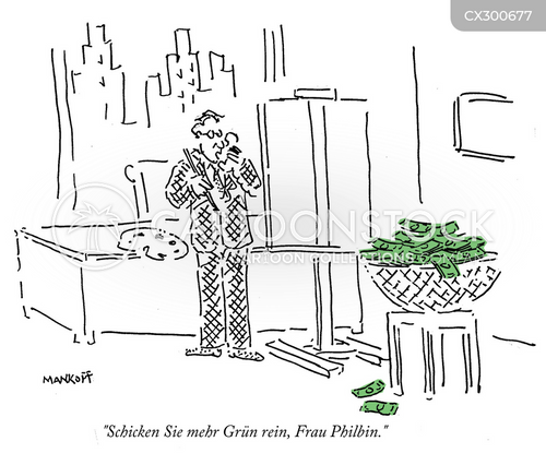 Cartoons und Karikaturen mit Dollar