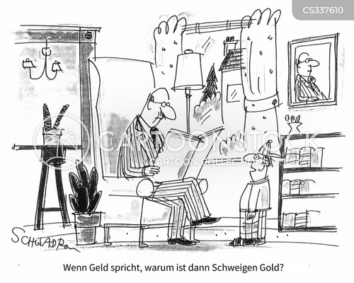 Cartoons und Karikaturen mit Schweigen